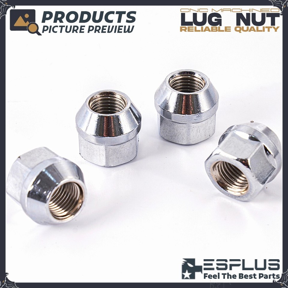 20 Pc Jaguar Universal Open Lug Nut M12x1.5 Chrome Fit F/S/X/XE/XF/XFR ...