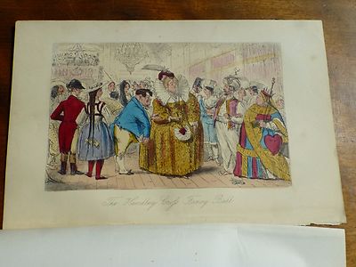 c1850 HANDLEY CROSS 'The HANDLEY CROSS FANCY BALL' ENGRAVING John Leech ...