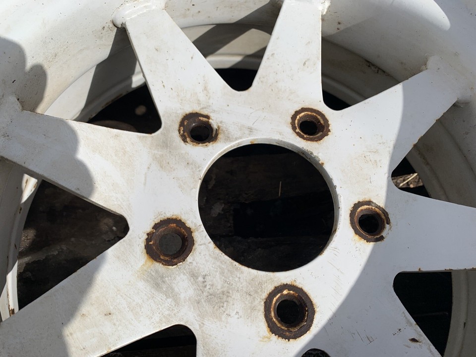 1970s Jackman Steel Wagon Wheels (2 Only) 15x7 rims 5x5.5 Lug Ford Jeep ...