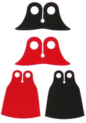 LEGO - Minifig Extended Cloth Cape & Pointed Collar w/ Black & Red ...