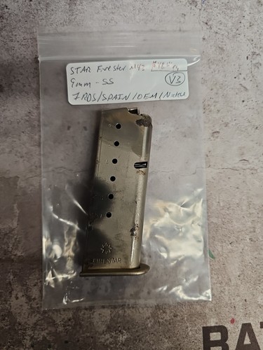 1 x Star Firestar M43 9mm 7 round Factory original magazine - Nickel ...