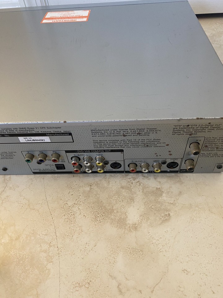 Panasonic DMR-E75V VCR DVD Recorder/Burner Combo VHS to Disc - No ...