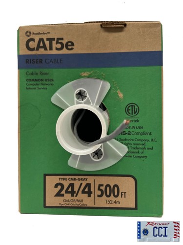Southwire CAT5e Riser Cable 340 ft. 24/4 Low Voltage Solid Jacketed ...