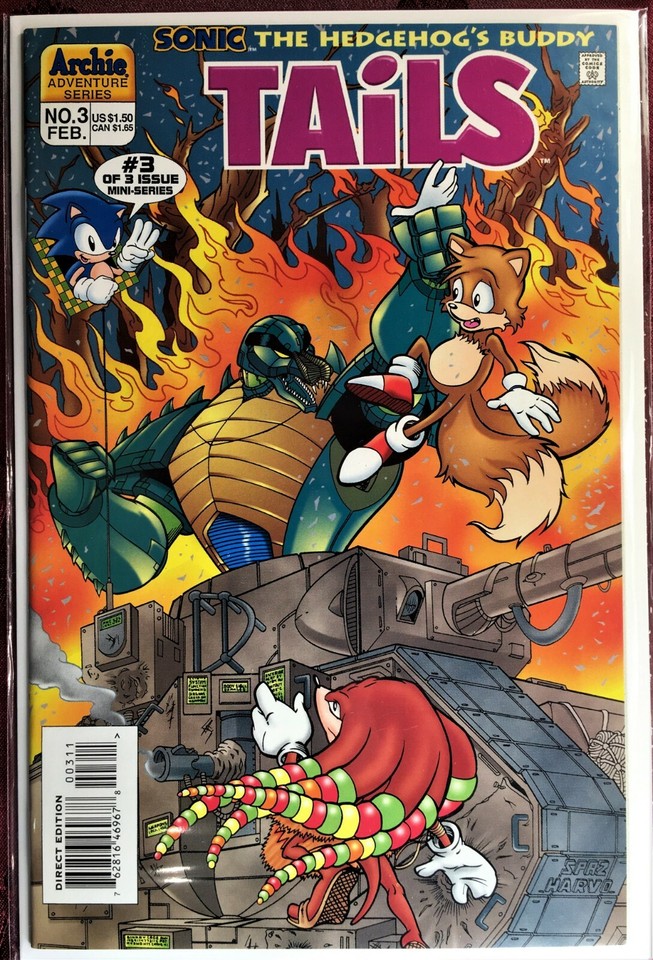 Sonic The Hedgehog Comic Book #3 TAILS Mini Series 1st Ed. Bagged ...