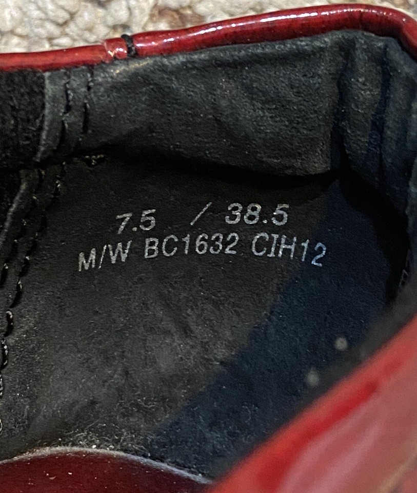 BOC Born Womens Shiny Red Faux Patent Leather Clogs Slip On Shoes ...