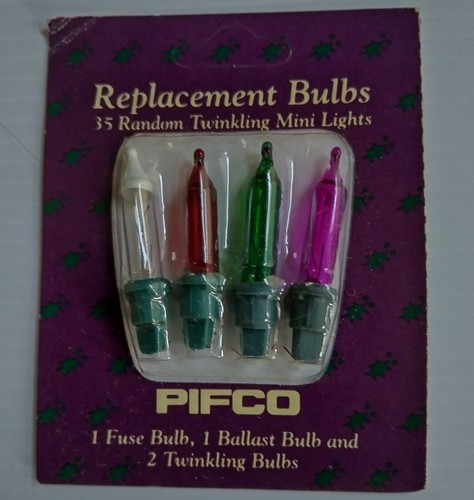 Vintage PIFCO VERY Rare Replacement Bulbs For 35 Random Twinkling Mini ...