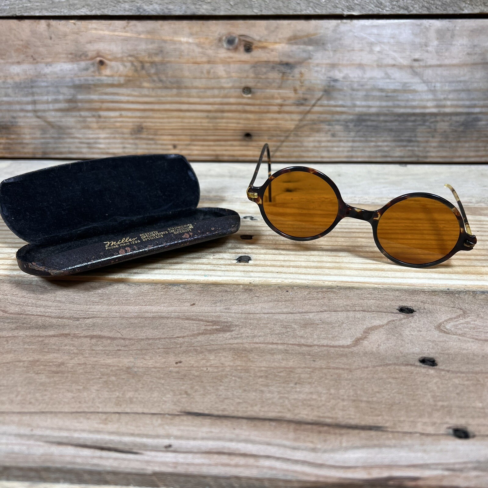 Antique 1920s Wilson Tortoise Shell Sunglasses Amber … - Gem