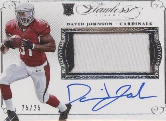 2015 Panini Flawless - Rookie Patches Autographs David Johnson #RPA-DJ ...