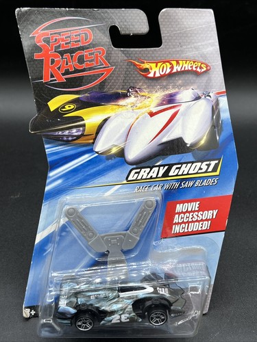 2008 Hot Wheels Rare SPEED RACER GRAY GHOST Race Car w Saw Blades FREE ...