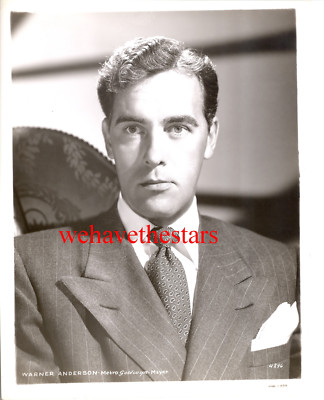 Vintage Warner Anderson QUITE HANDSOME 40s MGM Publicity Portrait | eBay
