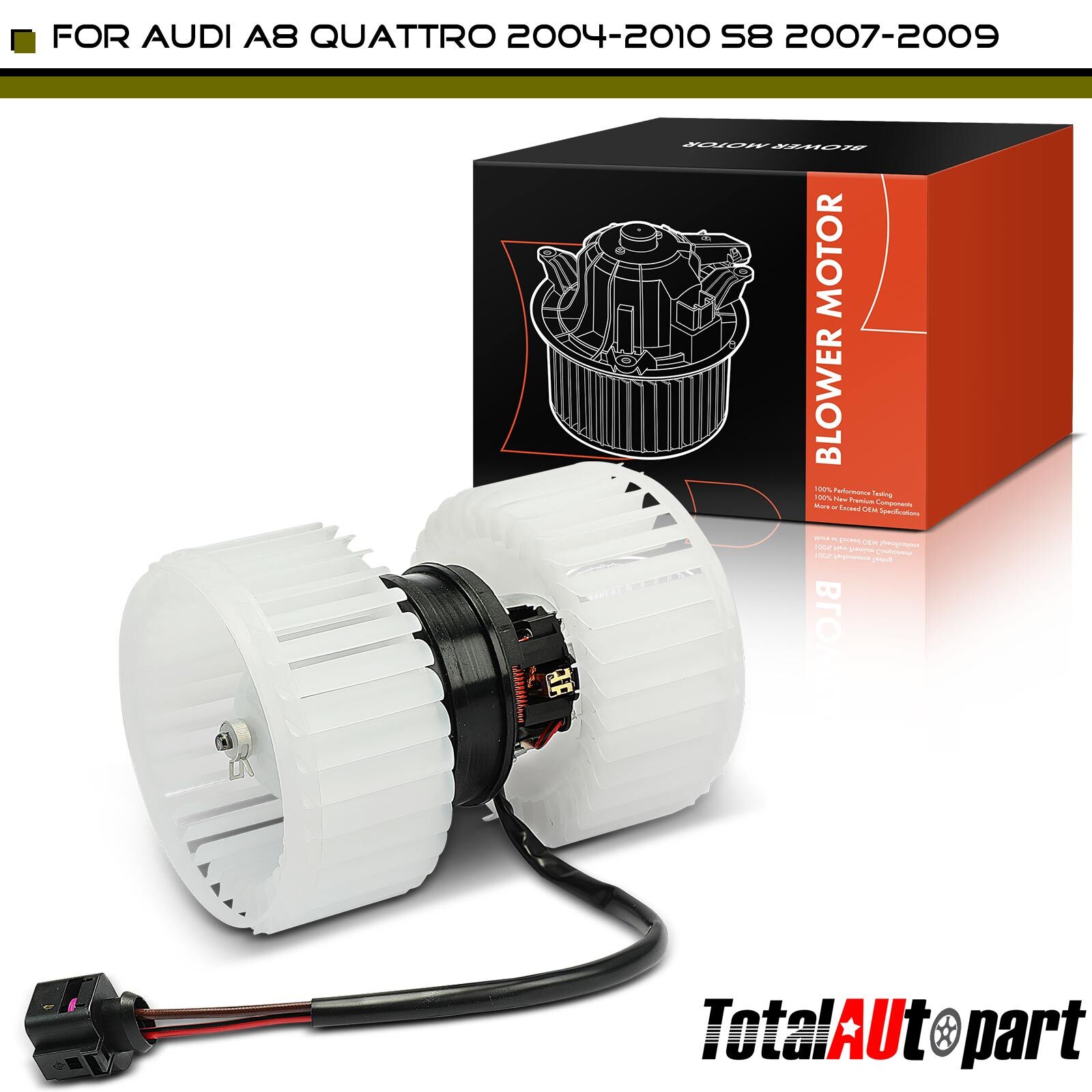 AC Blower Motor w/Fan Cage for Audi A8 Quattro 2004-2008 S8 2007-2009 ...