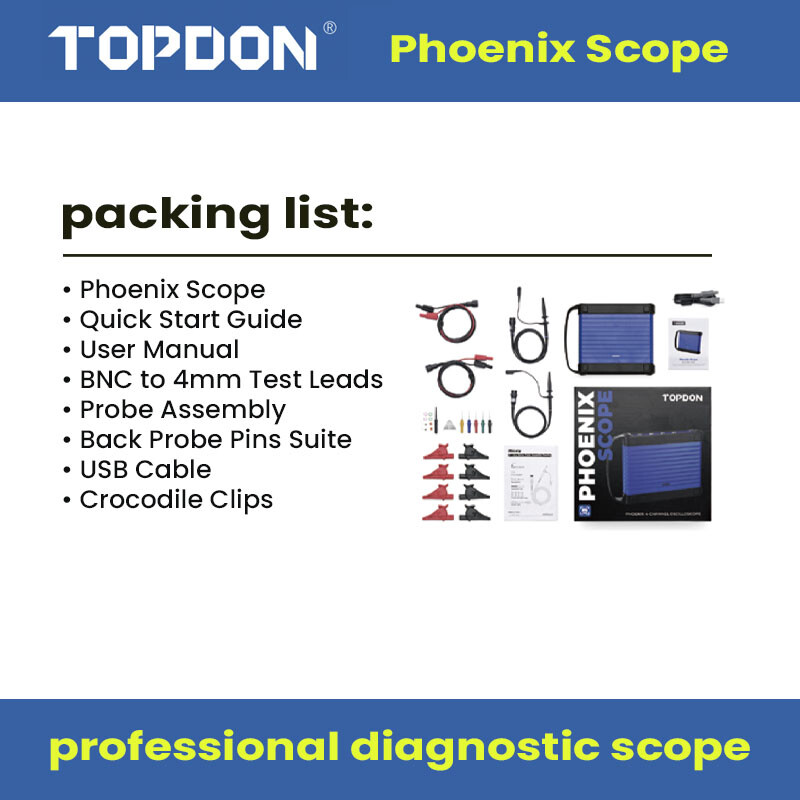 2025New!TOPDON Phoenix Scope Advanced 4-Channel Oscilloscope For ...