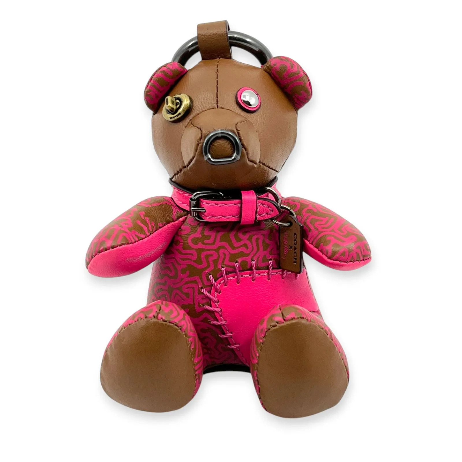 Coach x KEITH HARING Bear Bag Charm Key Ring – Brown … - Gem
