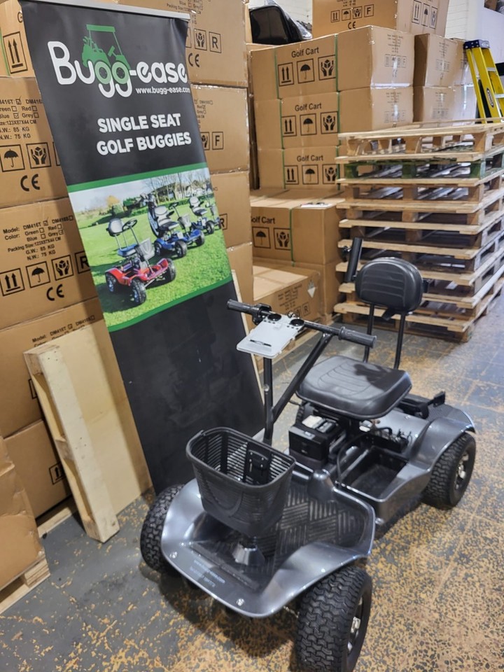 Bugg-Ease Single Seat Golf Buggy with Handlebar Twist Grip & Light Seat ...