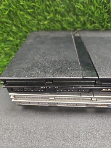 Sony PS2 Slim Silver & Black & Fat Consoles Only PARTS OR REPAIR Lot 3 ...