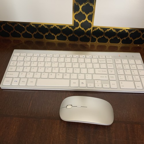 Topmate KM9000 Ultra Slim Wireless Keyboard and Mouse Combo White ...