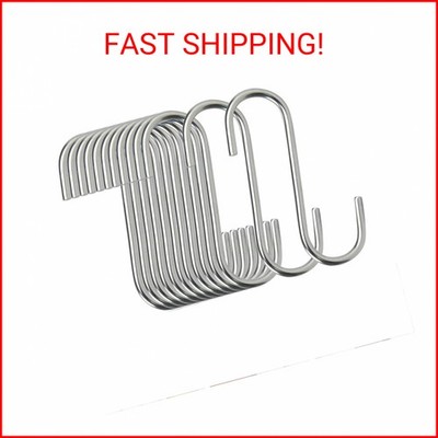 40PK S Hooks - Stainless Steel Heavy Duty S Hooks for Hanging pots ...