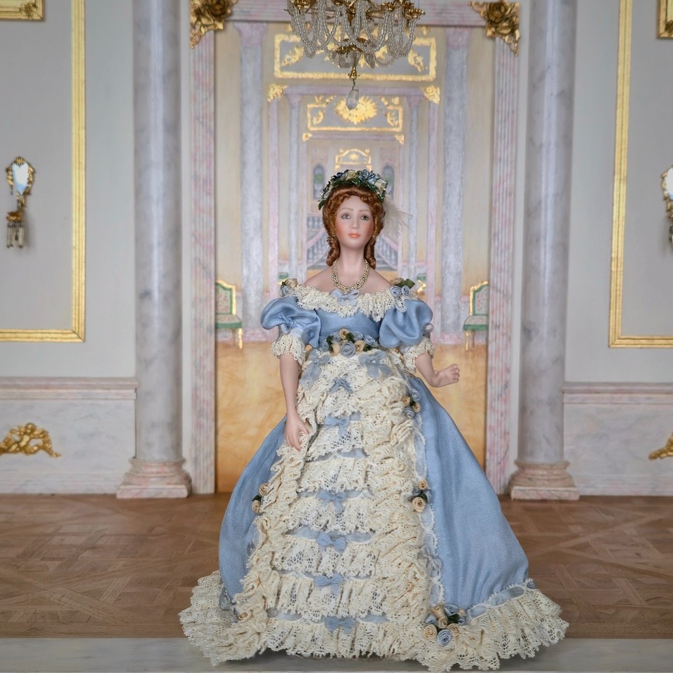 Miniature Dollhouse Porcelain Victorian Lady Doll by Stacy Hofman Early ...