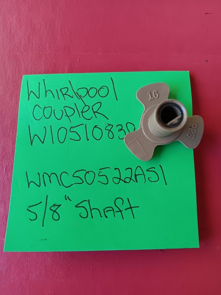 MICROWAVE OVEN TURNTABLE COUPLER W10510839 Whirlpool WMC50522AS1 5/8 ...