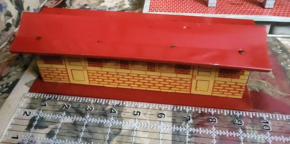 Marx Freight Terminal Tin Litho Train Station Toy Building Vintage ...