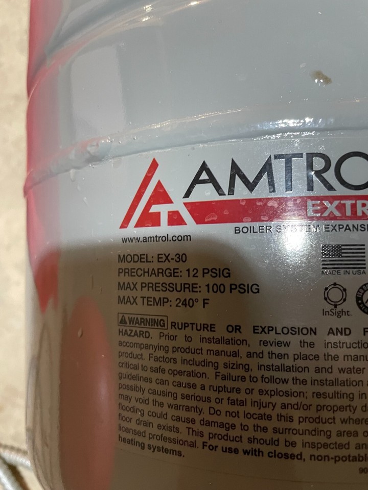 Amtrol Extrol EX-30 Boiler Expansion Tank - 102-1 | eBay