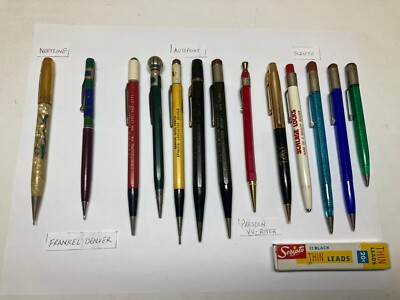Vtg Mechanical Pencil Lot~ Neetline Frankel Denver Autopoint Presdon ...