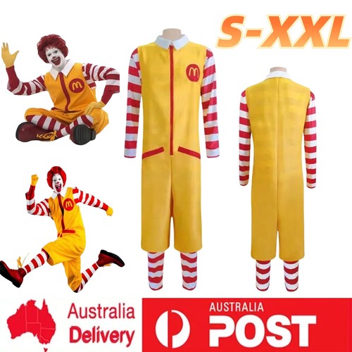 Ronald McDonald Cosplay Costume Adults Halloween Performance Outfits ...