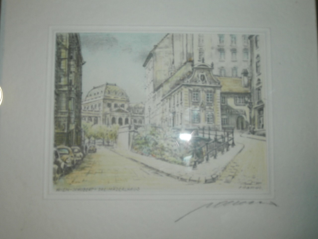 #Wien-Schubert DREIMÄDELHAUS Farbradierung signiert LUDWIG ADAMUS (1912 ...