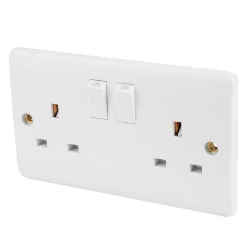 Scolmore Click Mode UK 13A 2 Gang DP Switched Double Socket - White ...