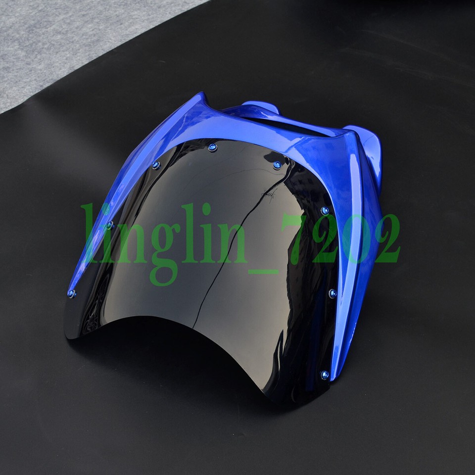 Blue Front Upper Fairing Cowl Windshield Kit For KAWASAKI ER5 ER-5 NEW ...