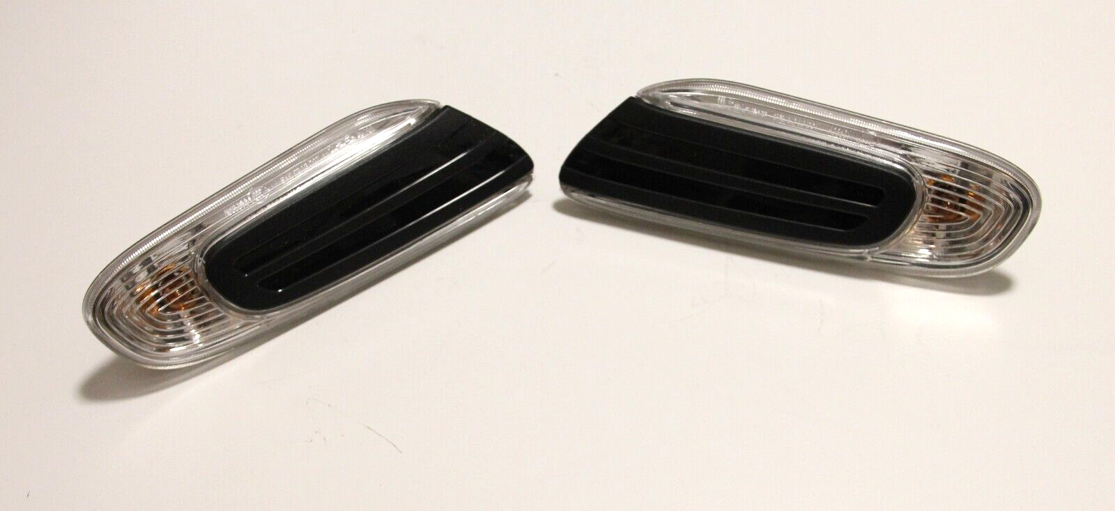 2x OEM BMW MINI F56 F55 F57 CLEAR SIDE INDICATOR REPEATER SCUTTLE TRIM ...