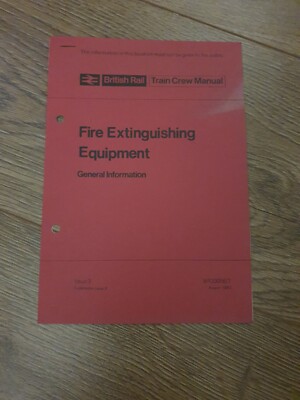 British Rail Fire Extinguishing Equipment booklet. | eBay UK