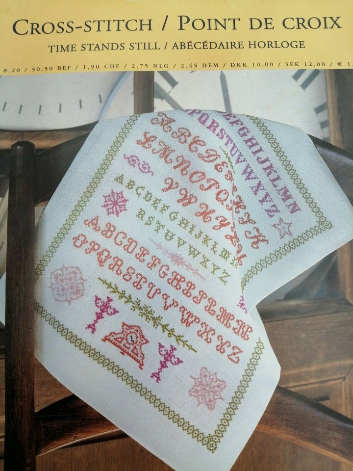 DMC CROSS STITCH CHART PATTERN LEAFLET TIME STANDS STILL SAMPLER ...
