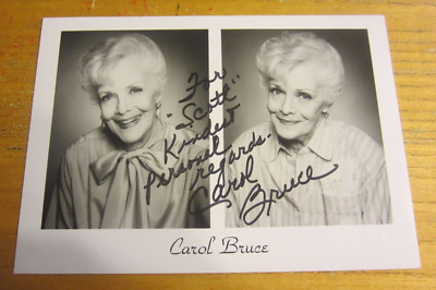 Carol Bruce (d. 2007) Actress Autographed 5X7 Photograph "WKRP in ...