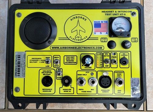 AIRBORNE ELECTRONICS HEADSET-HELMET & INTERCOM TESTER Aviation Aircraft ...