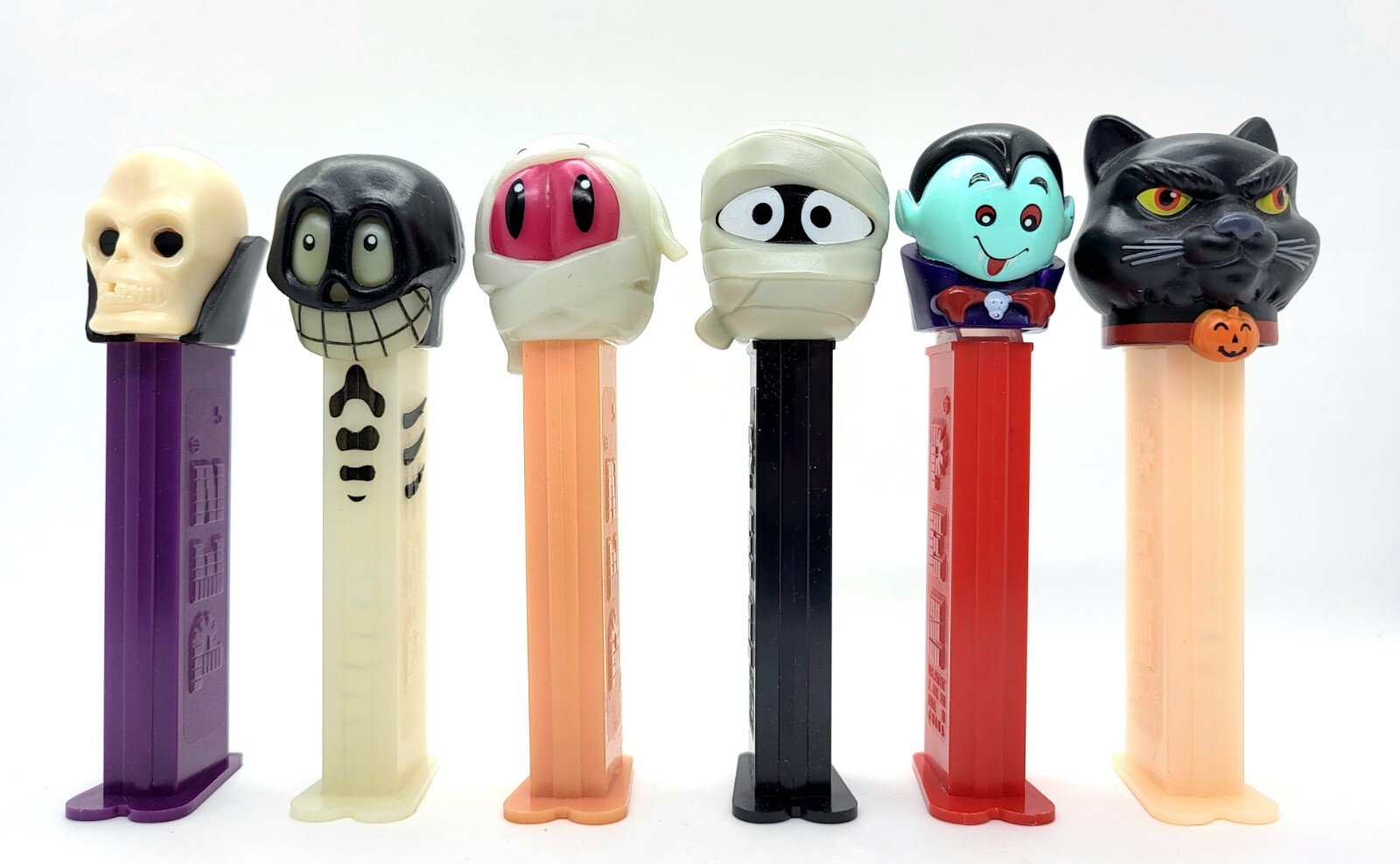 Halloween Monsters PEZ Dispensers Lot of 6 Dr. Skull, Vampire, Mummy ...