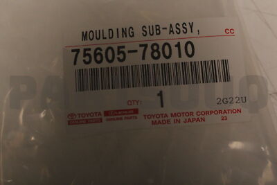 7560578010 Genuine Toyota MOULDING SUB-ASSY, QUARTER OUTSIDE, RH 75605 ...