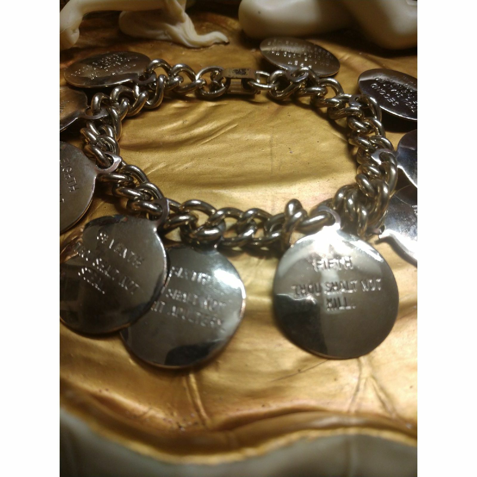 Gold plated~TEN COMMANDMENTS BRACELET~ | eBay