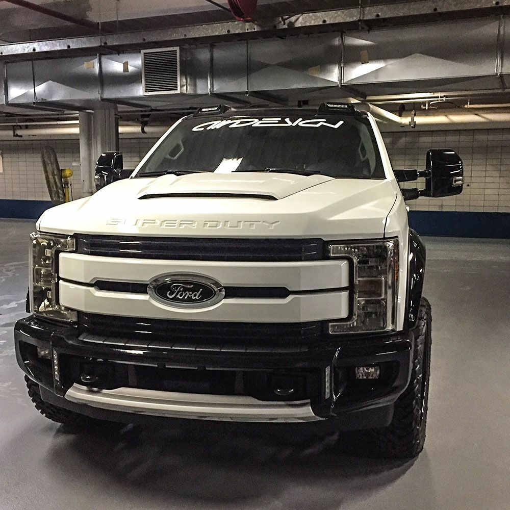 Fits 17-22 F250 F350 Air Design Custom Style Hood Scoop Satin Black NEW ...