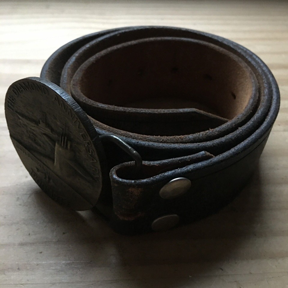 Vintage 1970s USN Submarine Service 1900-1975 Diamond Anniversary Belt ...