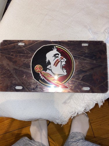 Florida State FSU Seminoles Camo Aluminum Metal License Plate Sign Tag ...