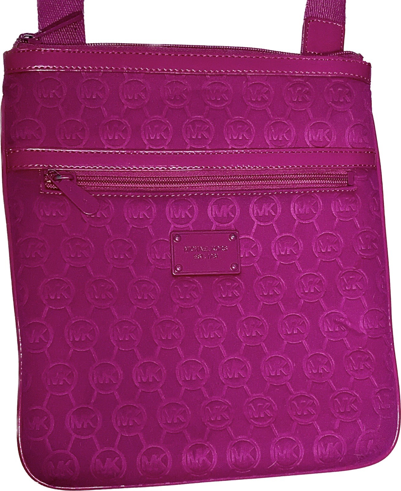 Authentic Michael Kors Pink Quilted Logo Pattern Cros… - Gem