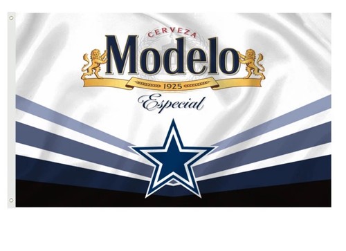 Dallas Cowboys Modelo Beer Flag Banner 5x3 White Blue Gold Cerveza | eBay
