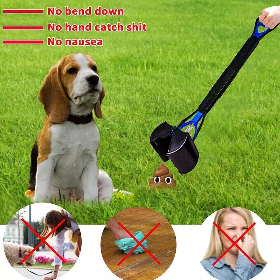 17'' Dog Cat Pooper Scooper Easy Pet Scoop Animal Waste Clean Pick Up ...