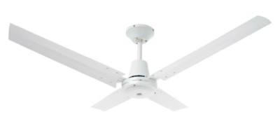 Heller Ceiling Fan 4 Blade Aluminium 1200mm White 240V Angus | eBay ...