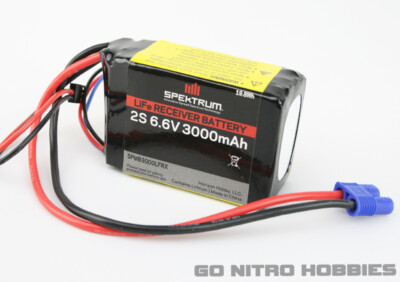 Spektrum 3000mAh 2S 6.6V LiFe Receiver Battery SPMB3000LFRX ...