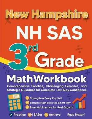 New Hampshire NH SAS 3rd Grade Math Workbook: Comprehensive Practice ...