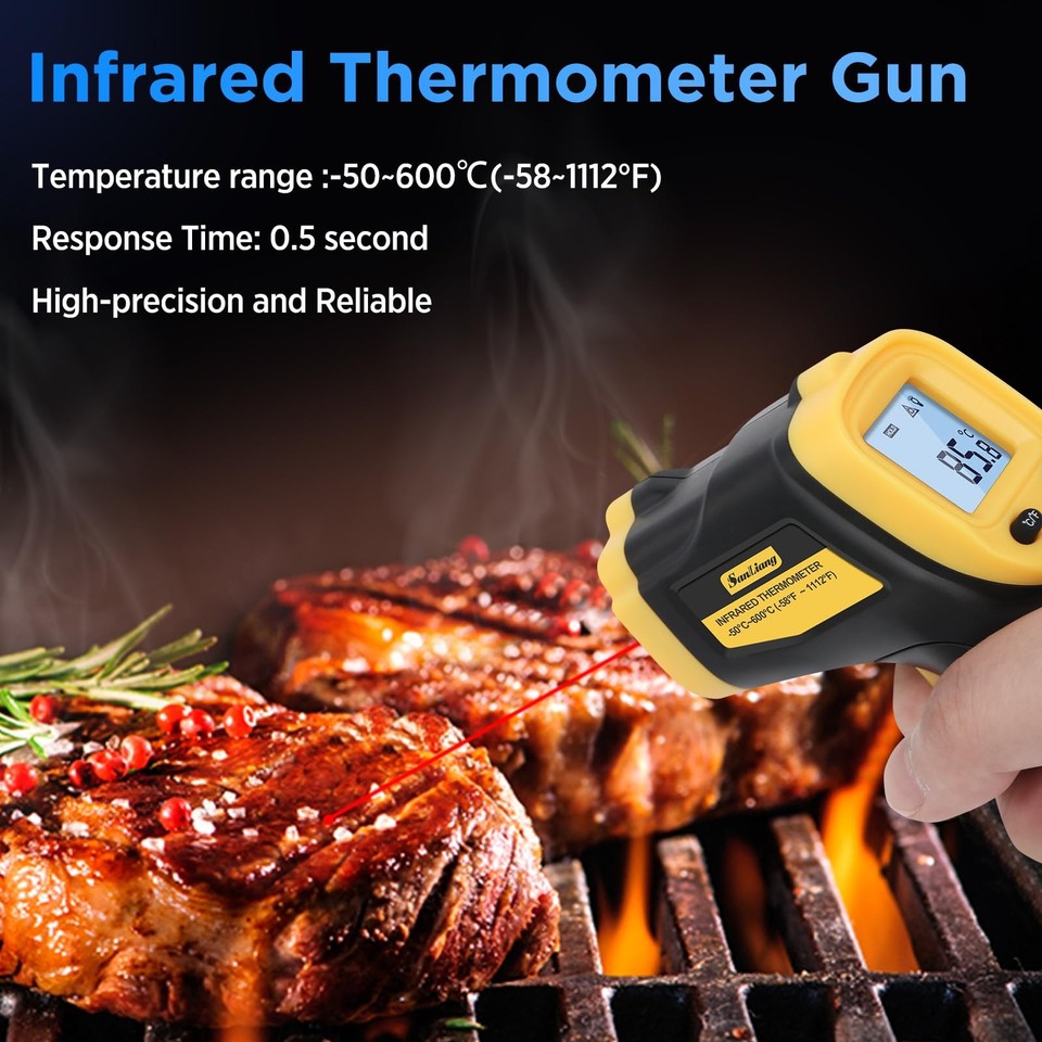 Infrared Thermometer Laser Temperature Gun -58℉ to 1112℉ with ...