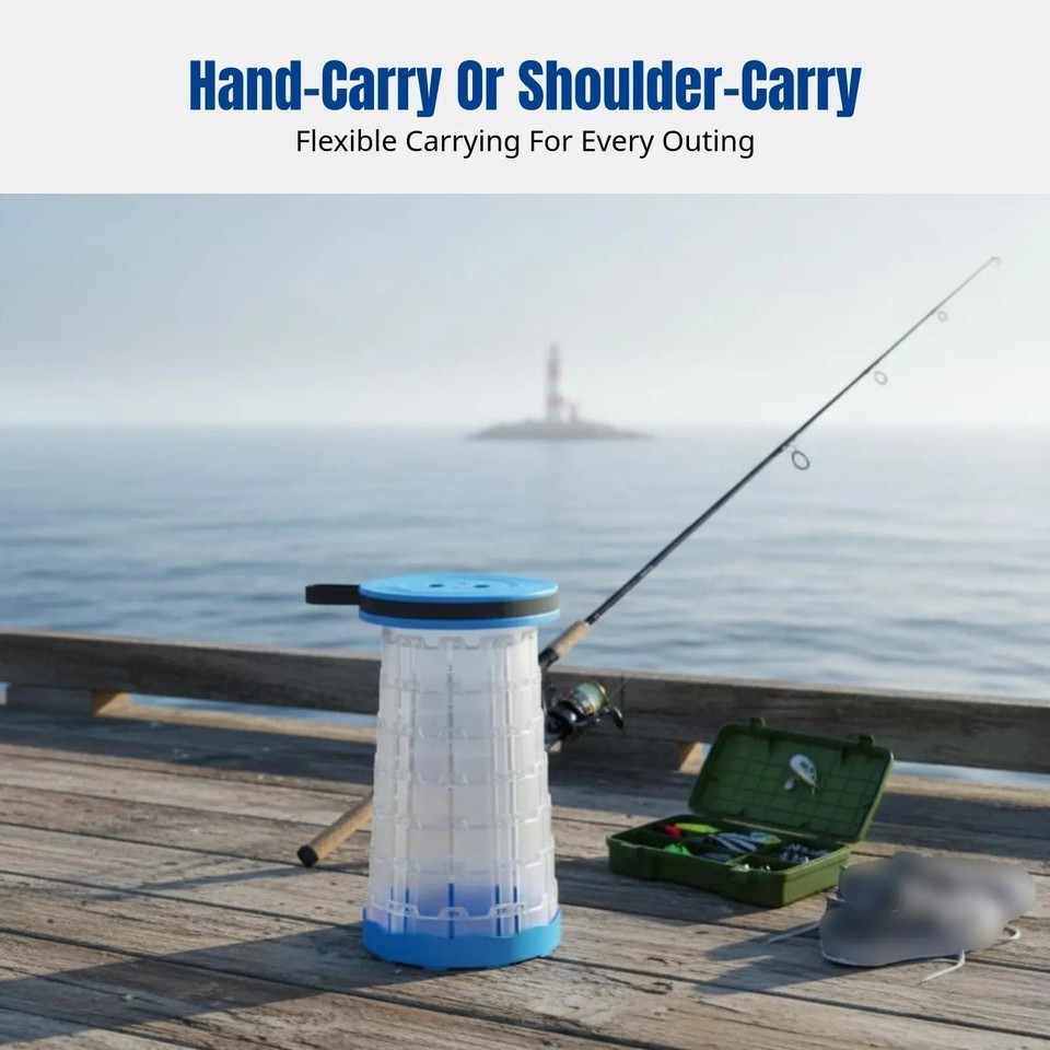 Folding Stool Portable Telescopic Chair Seat Camping Retractable ...
