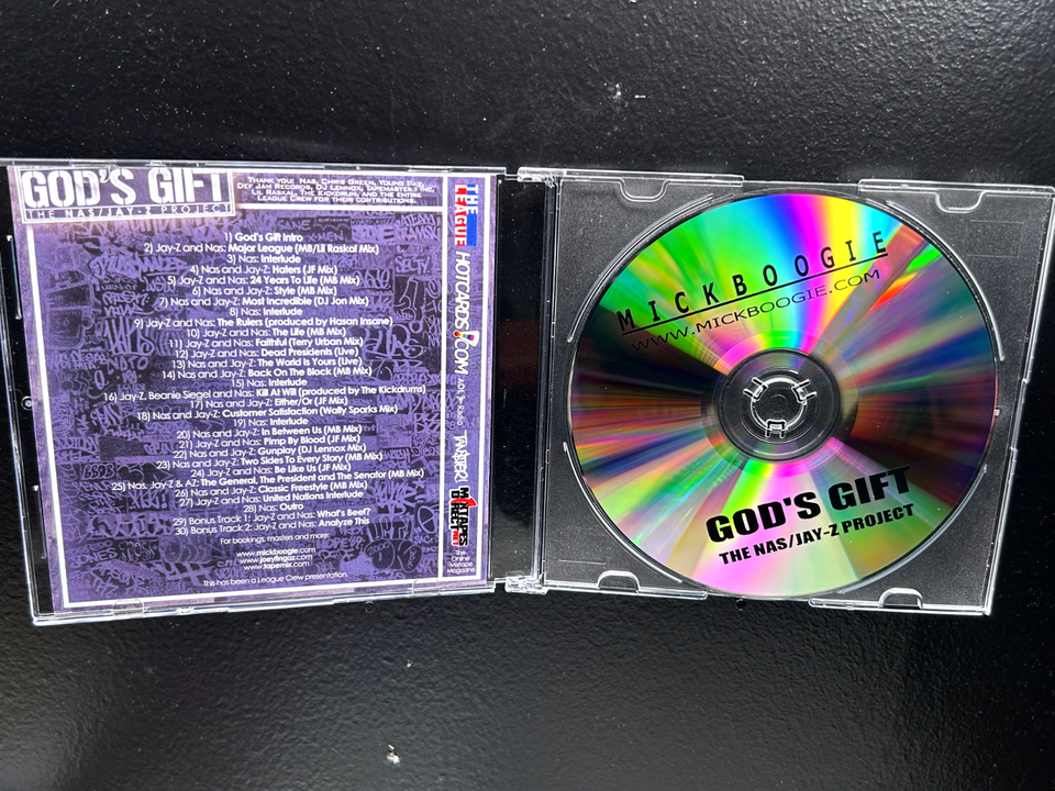 DJ MICK BOOGIE JOEY FINGAZ NAS JAY-Z GODS GIFT NYC PROMO MIXTAPE MIX CD ...